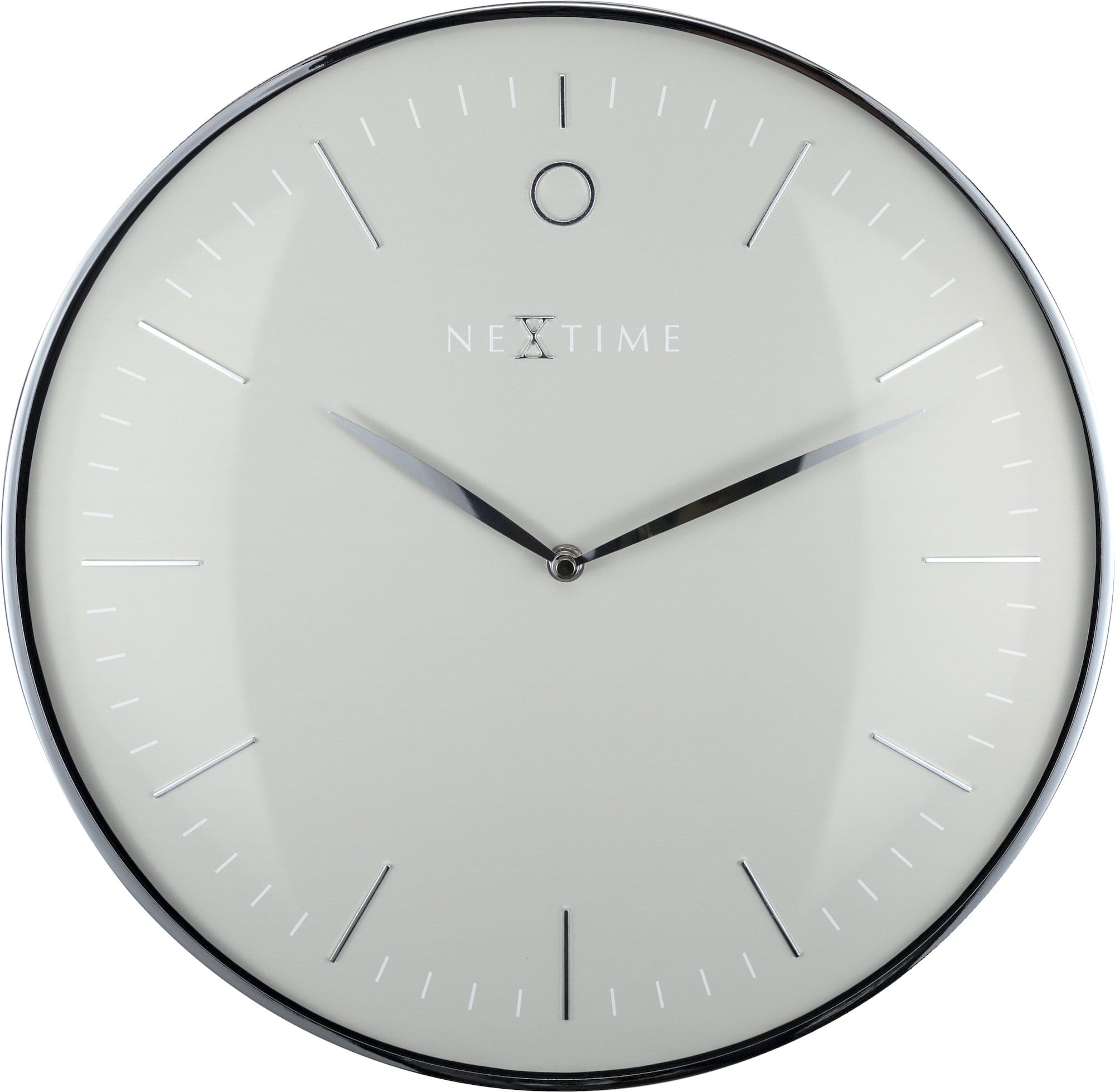 NeXtime - Wall clock- 15.75" -Metal -Dome shaped glass- 'Glamour'